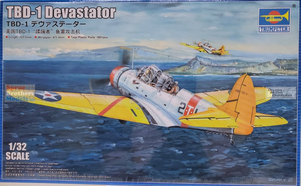 TRP02226 1:32 Trumpeter TBD-1 Devastator - Sprue Brothers Models LLC