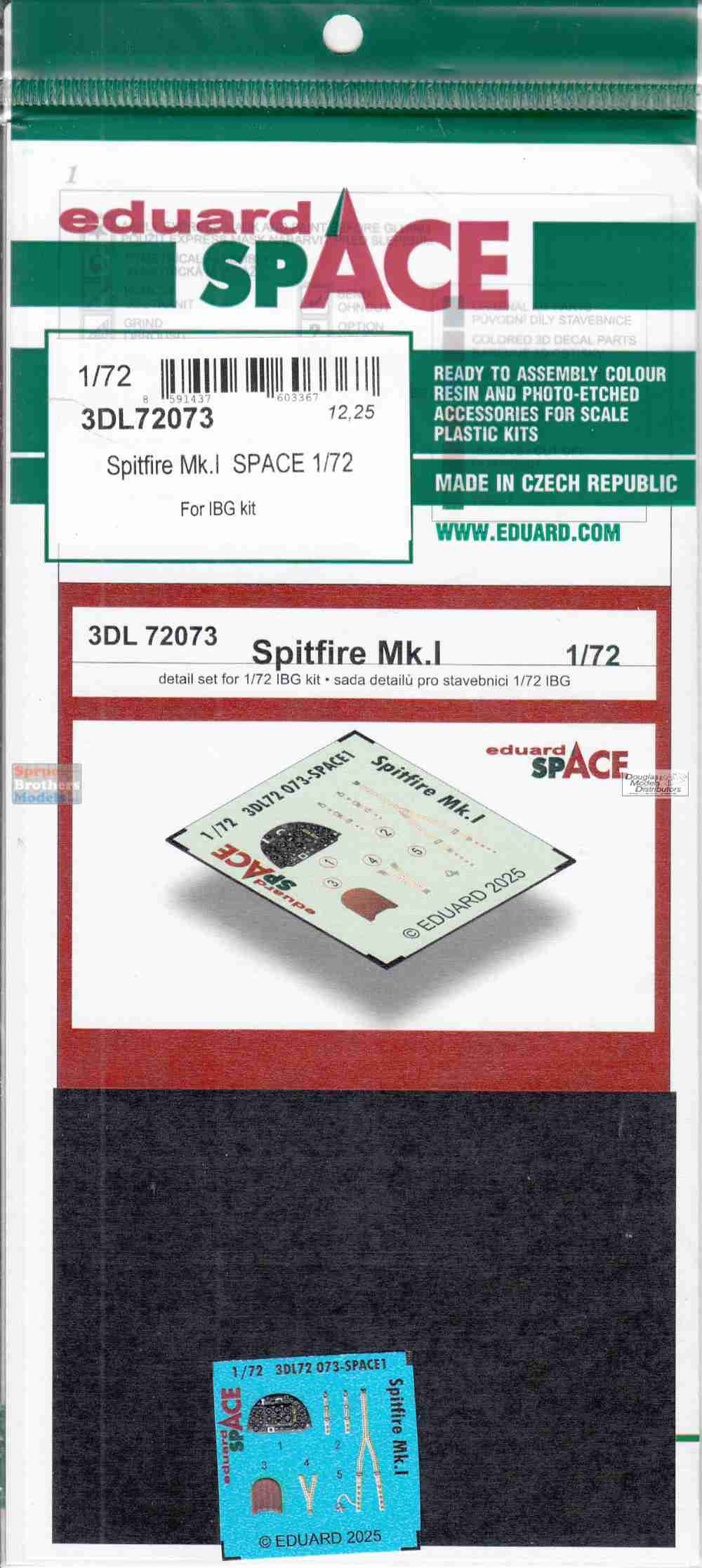 EDU3DL72073 1:72 Eduard SPACE - Spitfire Mk.I (IBG kit) - Sprue ...
