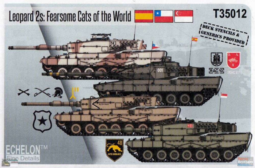 ECH35012 1:35 Echelon Decals - Leopard 2s: Fearsome Cats of the World ...