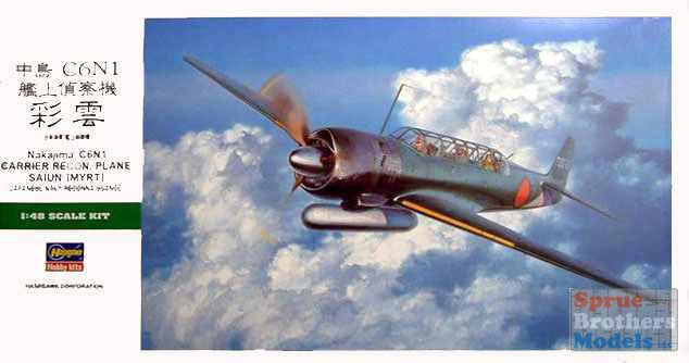 HAS09084 1:48 Hasegawa Nakajima C6N1 Saiun Myrt - Sprue Brothers Models LLC