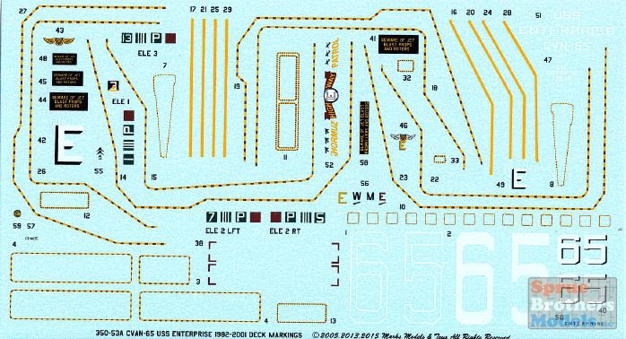 SFD35053 1:350 Starfighter Decals - USS Enterprise CVN-65 Markings 1982 ...