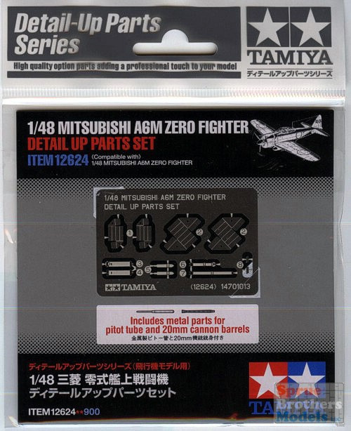 TAM12624 1:48 Tamiya Mitsubishi A6M Zero - Fighter Detail Up Parts Set ...