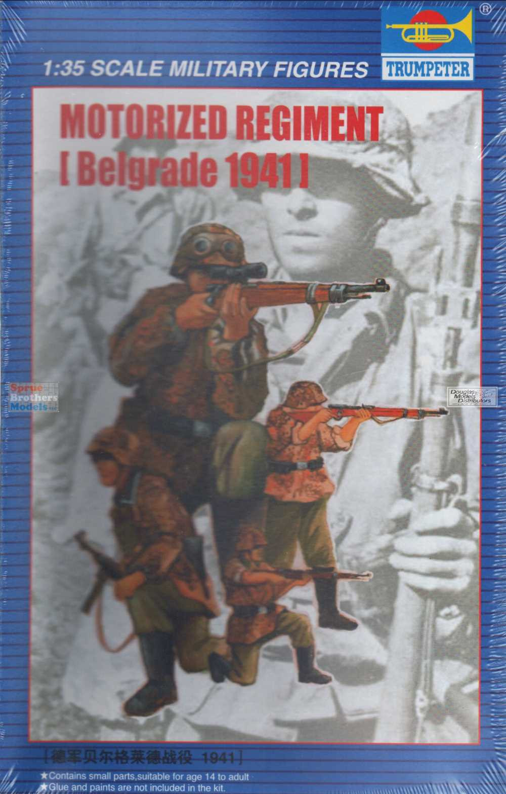 TRP00403 1:35 Trumpeter German WWII Motorized Regiment (Belgrade 1941 ...