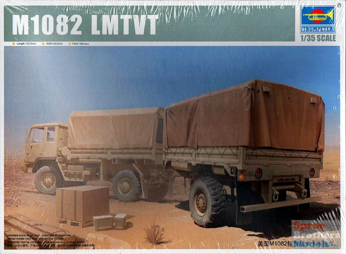 TRP01010 1:35 Trumpeter M1082 LMTVT Trailer - Sprue Brothers Models LLC