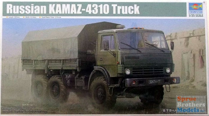 TRP01034 1:35 Trumpeter Russian KAMAZ-4310 Truck - Sprue Brothers ...