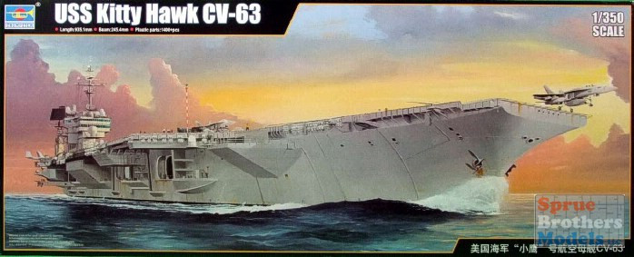 TRP05619 1:350 Trumpeter USS Kitty Hawk CV-63 - Sprue Brothers Models LLC
