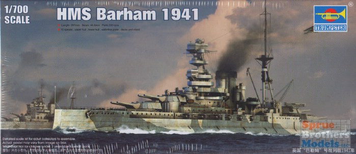 TRP05798 1:700 Trumpeter HMS Barham 1941 - Sprue Brothers Models LLC