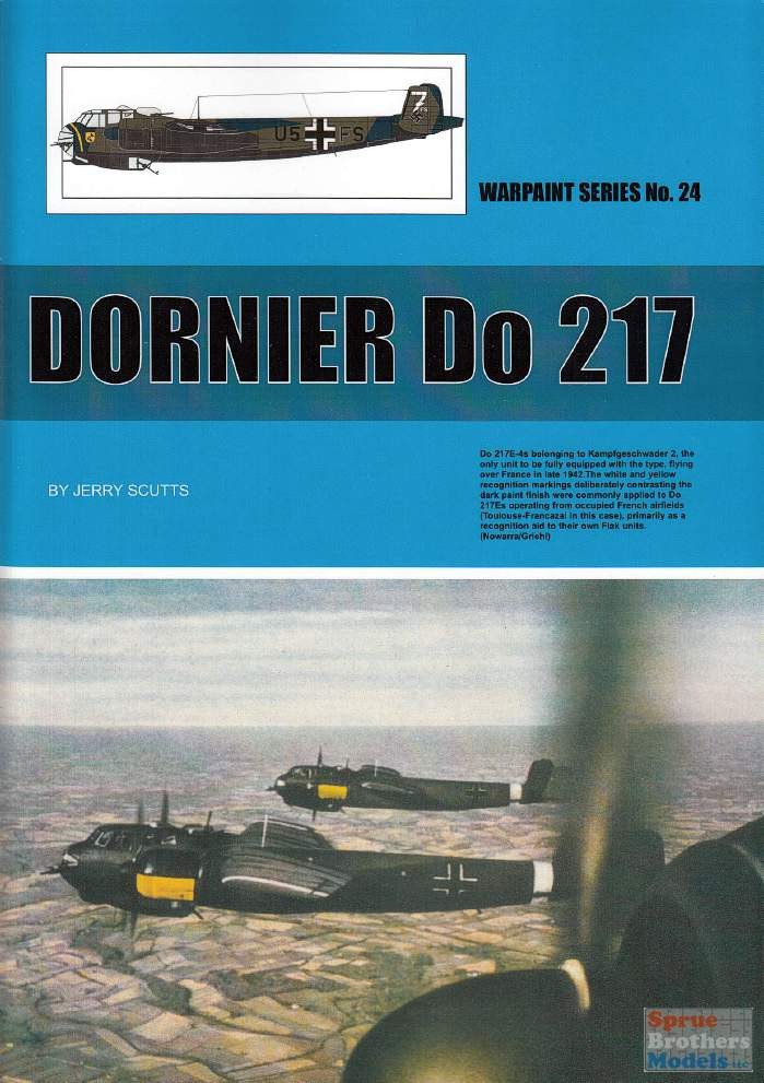 WPT024 Warpaint Books - Dornier Do 217 - Sprue Brothers Models LLC