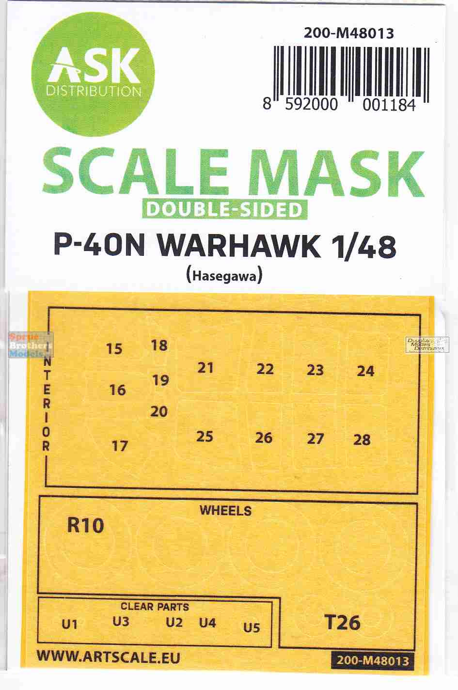 ASKM48054 1:48 ASK/Art Scale Mask [Double Sided] - F4U-1D Corsair (TAM ...