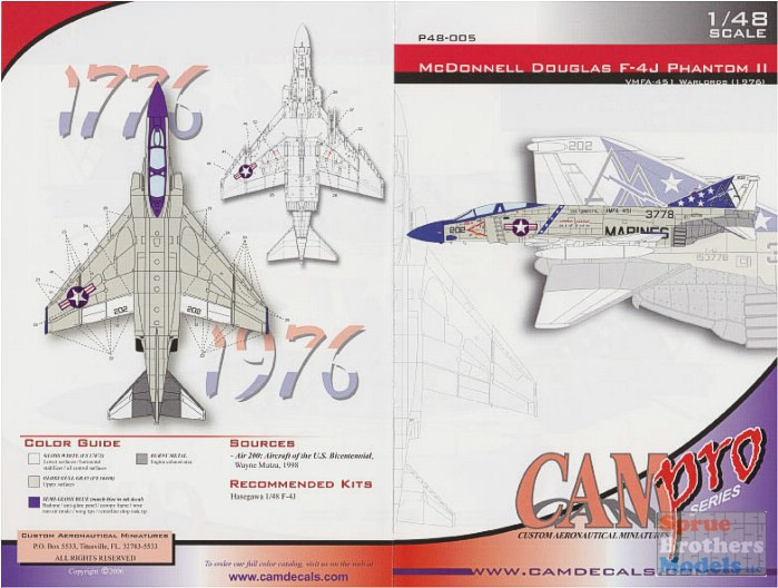 EDUD48095 1:48 Eduard Decals - F-4B Phantom II Marines VMFA-531 VMFA ...