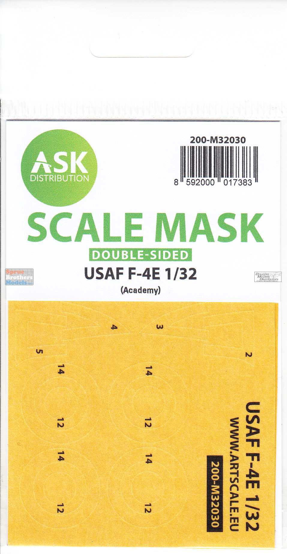 ASKM32030 1:32 ASK/Art Scale Mask [Double Sided] - F-4E Phantom II (ACA ...