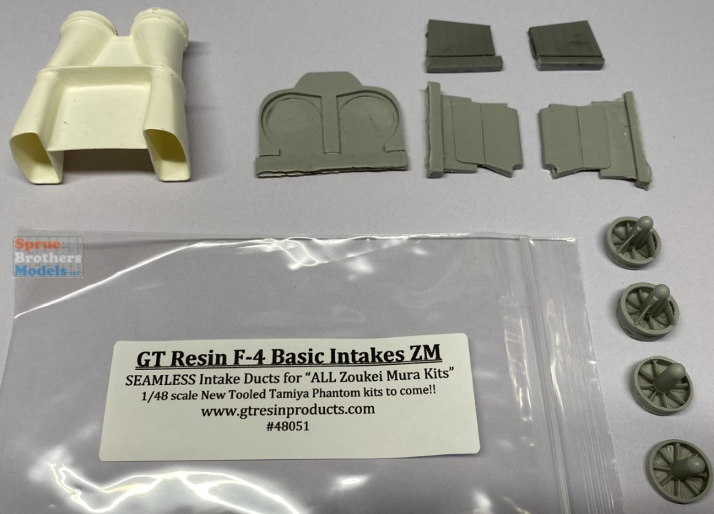 GTR48051 1:48 GT Resin F-4 Phantom II Basic Seamless Intakes (ZKM kit ...