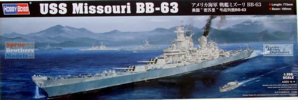 HBS86516 1:350 Hobby Boss USS Missouri BB-63 - Sprue Brothers Models LLC