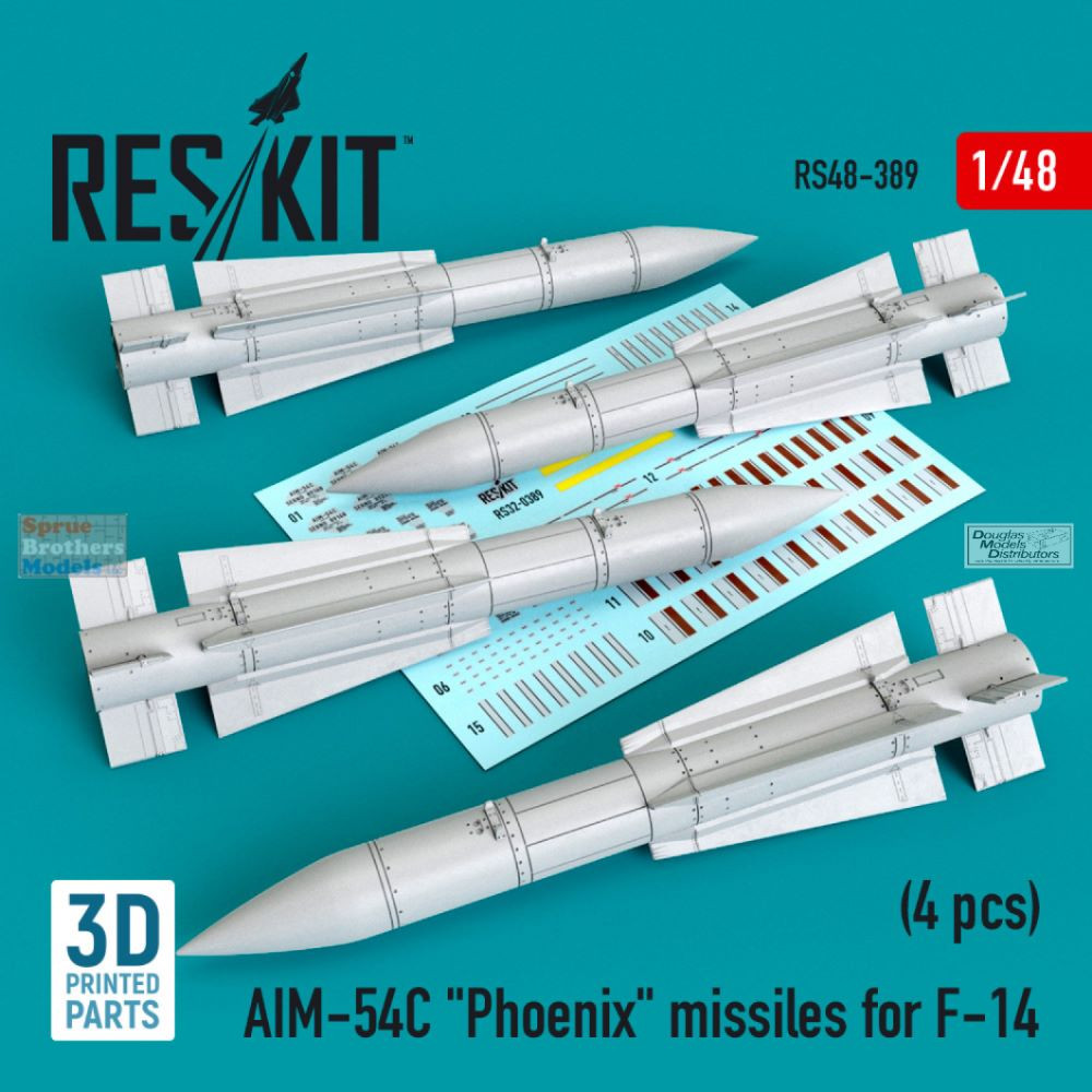 RESRS480389 1:48 ResKit AIM-54C Phoenix Missiles (for F-14) - Sprue ...
