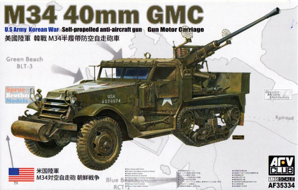 AFV35334 1:35 AFV Club M34 40mm Gun Motor Carriage - Sprue Brothers ...