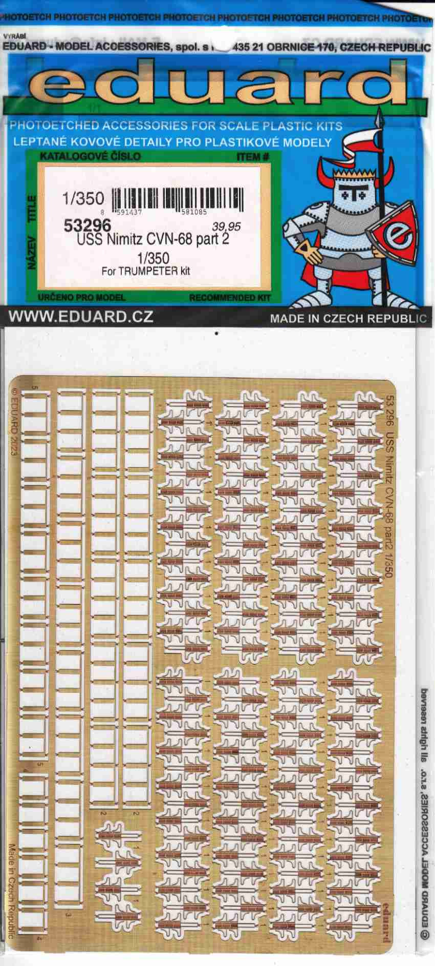 EDU53296 1:350 Eduard PE - USS Nimitz CVN-68 Detail Set Part 2 (TRP kit ...
