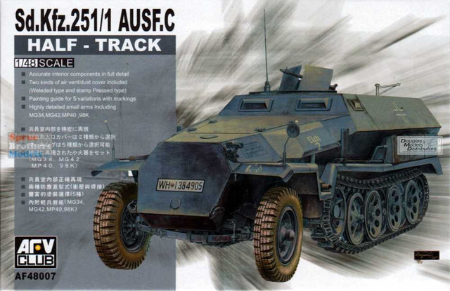 AFV35251 1:35 AFV Club Sd.Kfz.251/9 Ausf C Early Type Half-Track ...