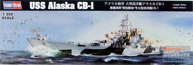 HBS86513 1:350 Hobby Boss USS Alaska CB-1 - Sprue Brothers Models LLC