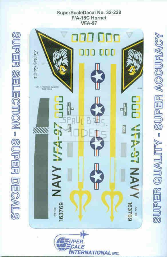 CAMMS32056 1:32 MilSpec Decals - F-18E F-18F Super Hornet US Navy Blue ...
