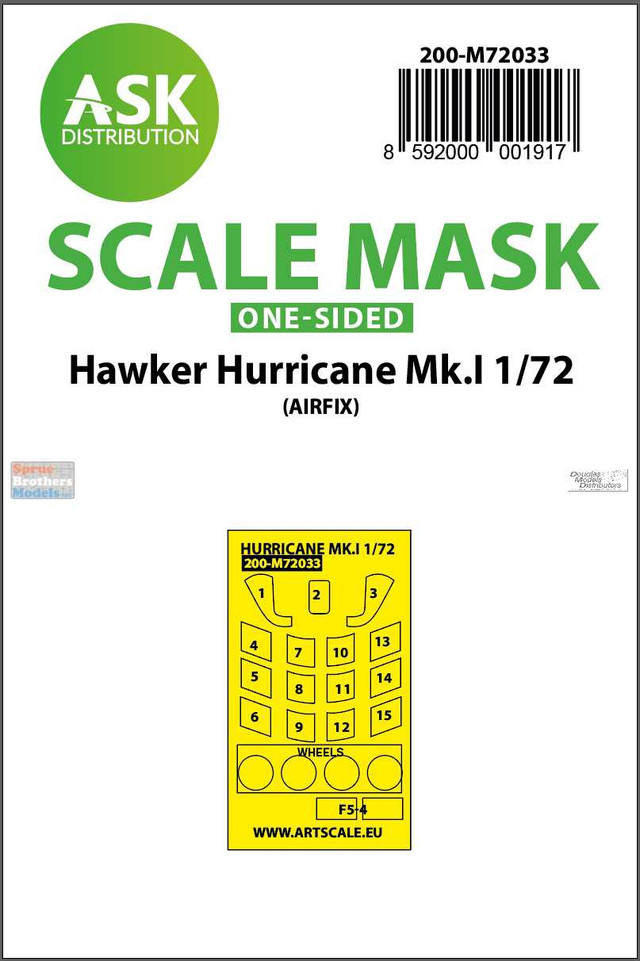 ASKM72033 1:72 ASK/Art Scale Mask - Hurricane Mk.I (AFX kit) - Sprue ...