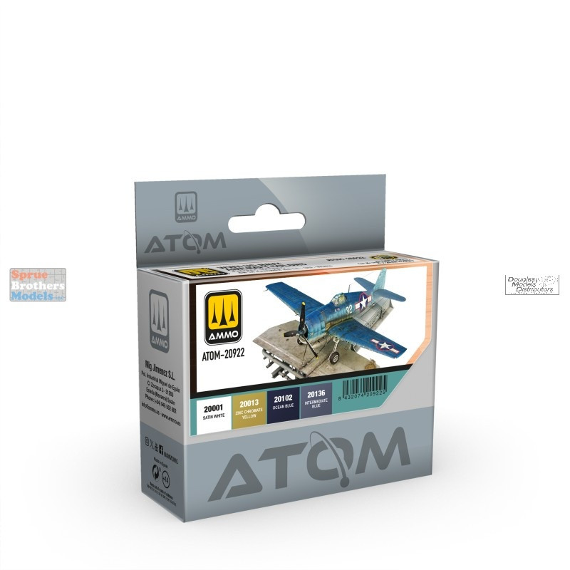 AMMAT20922 AMMO by Mig ATOM Paint Set - WW2 US Navy Aircraft Colors ...
