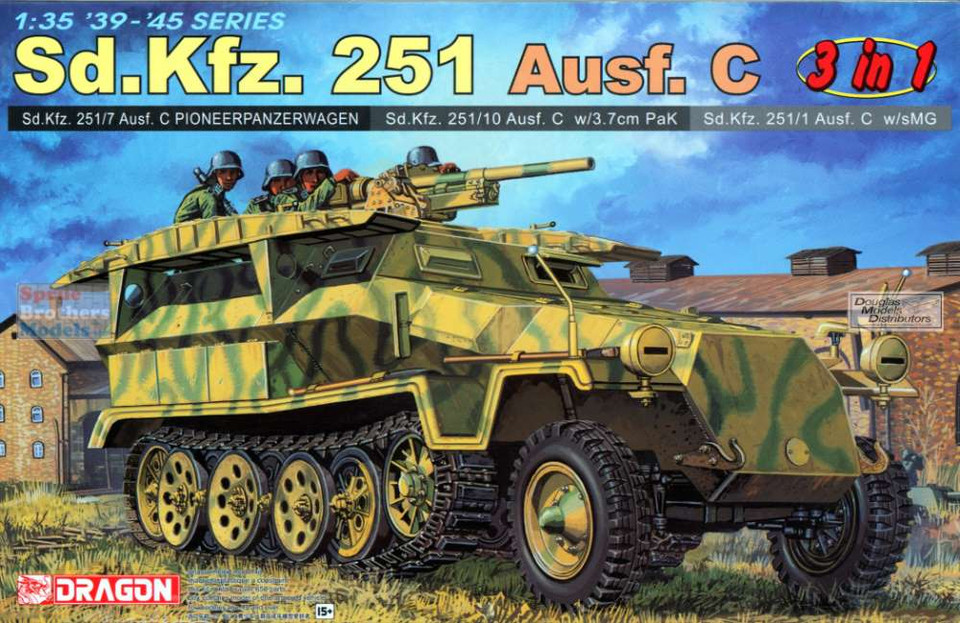 DML6224 1:35 Dragon Sd.Kfz.251 Ausf C (3in1) - Sprue Brothers Models LLC