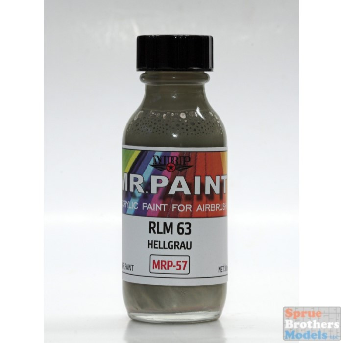 MRP057 MRP/Mr Paint - RLM 63 Hellgrau 30ml (for Airbrush only) - Sprue ...