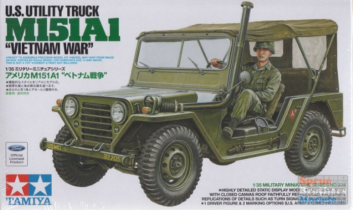 TAM35334 1:35 Tamiya US Utility Truck M151A1 - "Vietnam War" - Sprue ...