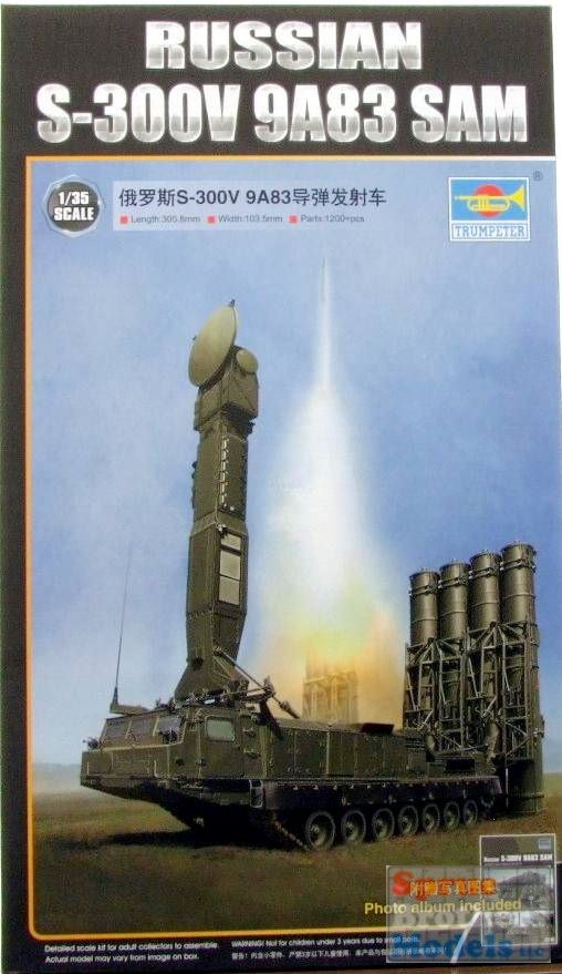 TRP09519 1:35 Trumpeter Russian S-300V 9A83 SAM - Sprue Brothers Models LLC