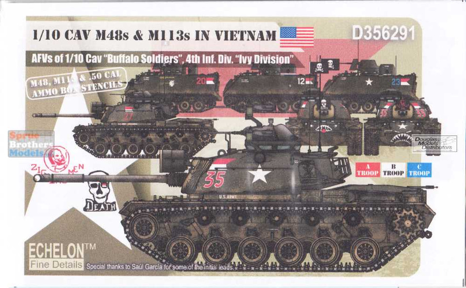 ECH356238 1:35 Echelon Decals - M60A3's in Europe (OPFOR Units and ...