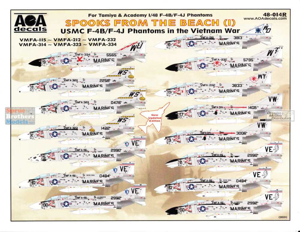 EDUD48095 1:48 Eduard Decals - F-4B Phantom II Marines VMFA-531 VMFA ...