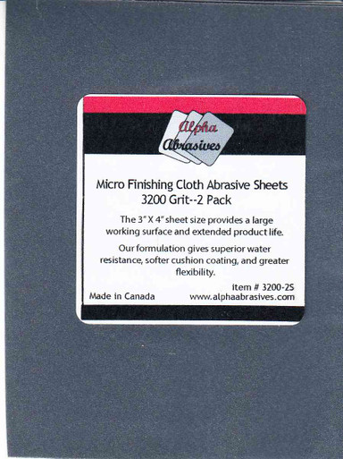 APA03200-2S Alpha Abrasives Micro Finishing Cloth Abrasive Sheets ...