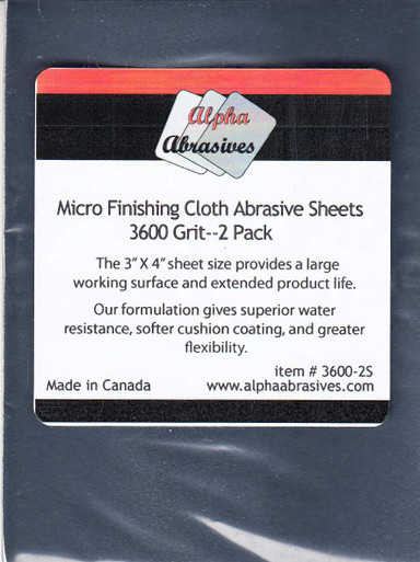 APA03600-2S Alpha Abrasives Micro Finishing Cloth Abrasive Sheets ...