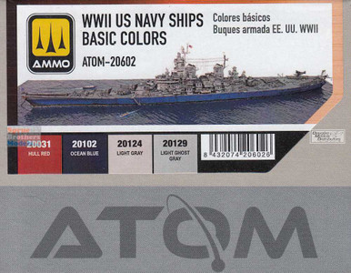 AMMAT20602 AMMO by Mig ATOM Paint Set - WW2 US Navy Ships Basic Colors ...