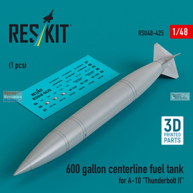 RESRSU480425U 1:48 ResKit 600-gallon Centerline Fuel Tank for A-10 ...