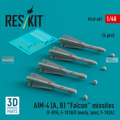 RESRS480487 1:48 ResKit AIM-4A AIM-4B Falcon Missiles - Sprue Brothers ...