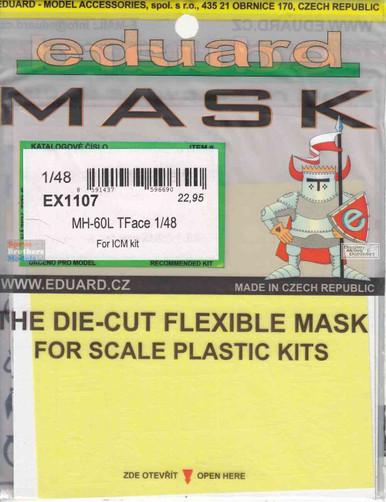 EDUEX1107 1:48 Eduard Mask - MH-60L Black Hawk TFace (ICM kit) - Sprue ...