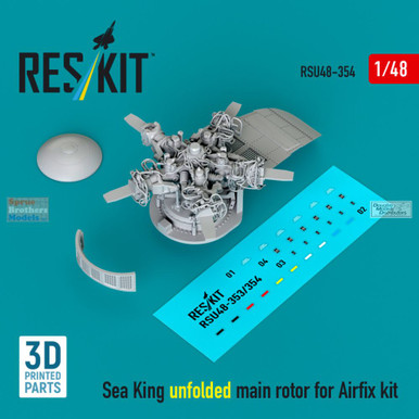 RESRSU480354U 1:48 ResKit Sea King Main Rotor Unfolded (AFX kit ...