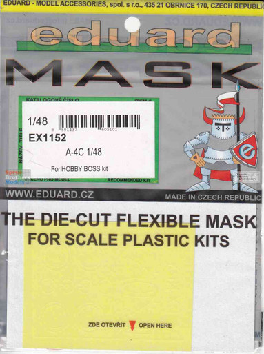 EDUEX1152 1:48 Eduard Mask - A-4C Skyhawk (HBS kit) - Sprue Brothers ...