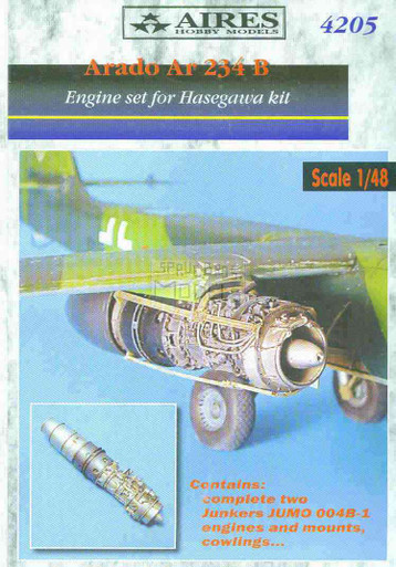 ARS4205 1:48 Aires Arado Ar234B Ar 234B Engine Set #4205 - Sprue ...