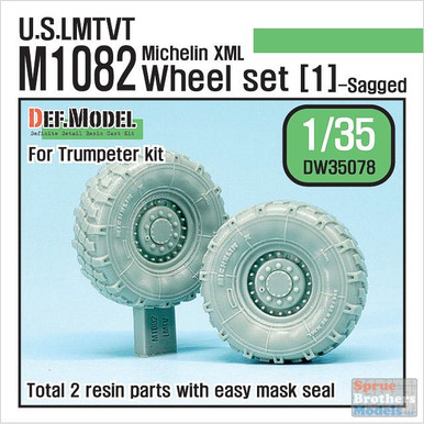 DEFDW35078 1:35 DEF Model US LMTV Trailer M1082 Michelin XML Sagged ...