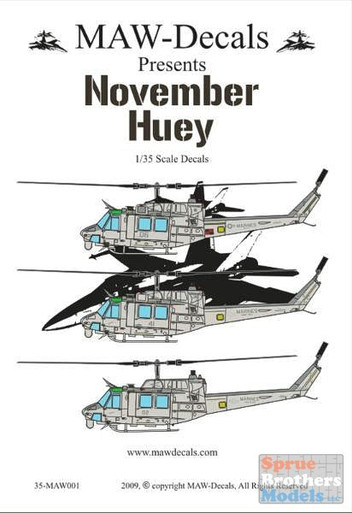 MAW35001 1:35 MAW Decals - UH-1N November Huey #35001 - Sprue Brothers ...