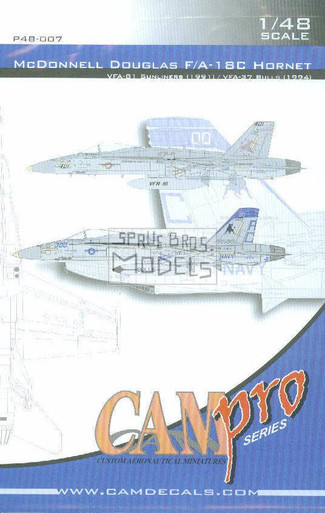 CAMP48007 1:48 CAM Pro Decals - F-18C Hornet VFA-81 VFA-37 #P48007 ...