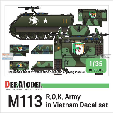 DEFDD35016 1:35 DEF Model Decal Set - M113 ROK Army in Vietnam - Sprue ...