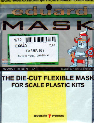 EDUCX640 1:72 Eduard Mask - Do335A Pfeil (H2K/DRA kit) - Sprue Brothers ...