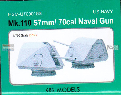 HSMU700018U 1:700 HS Models US Navy Mk.110 57mm/70cal Naval Gun - Sprue ...