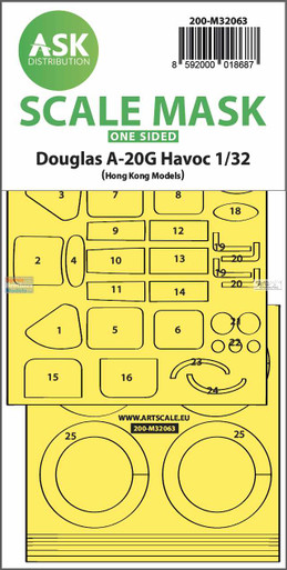 ASKM32063 1:32 ASK/Art Scale Mask - A-20G Havoc (HKM kit) - Sprue ...
