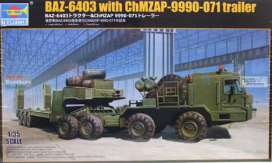 TRP01086 1:35 Trumpeter BAZ-6403 with ChMZAP-9990-071 Trailer - Sprue ...