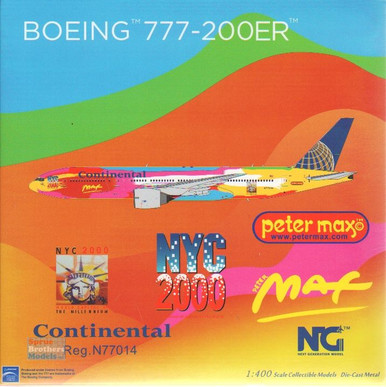 NGM72005 1:400 NG Model Continental B777-200ER Reg #N77014 Peter Max ...