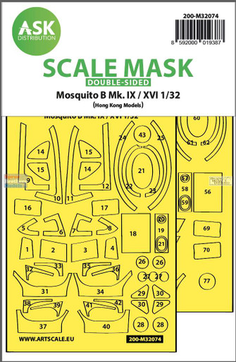 ASKM32074 1:32 ASK/Art Scale Double Sided Mask - Mosquito B Mk.IX/XVI ...